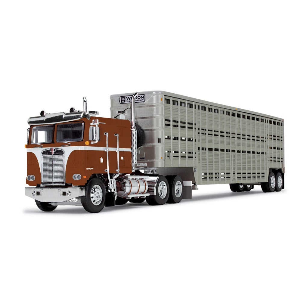 Kenworth® K100 COE Flat Top & 45' Wilson Vintage Livestock Trailer ...